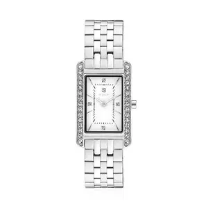 SIF JAKOBS JEWELLERY Martina Silver Plated Zirconia Watch - Stainless Steel Silver